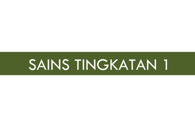 Sains Tingkatan 1 KSSM 2019 | PDF