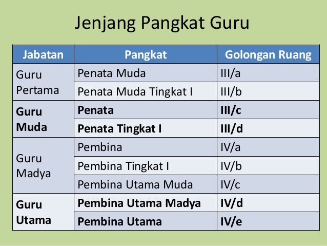 Tingkat dan jenis profesi
