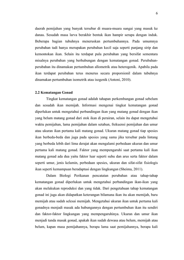 Tingkat kematangan gonad ikan bilih (Mystacoleucus padangensis) | DOCX
