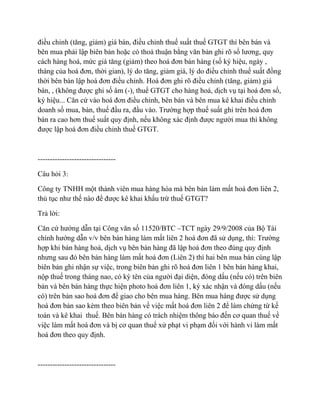 Tình huống về thuế giá trị gia tăng(GTGT) | DOC