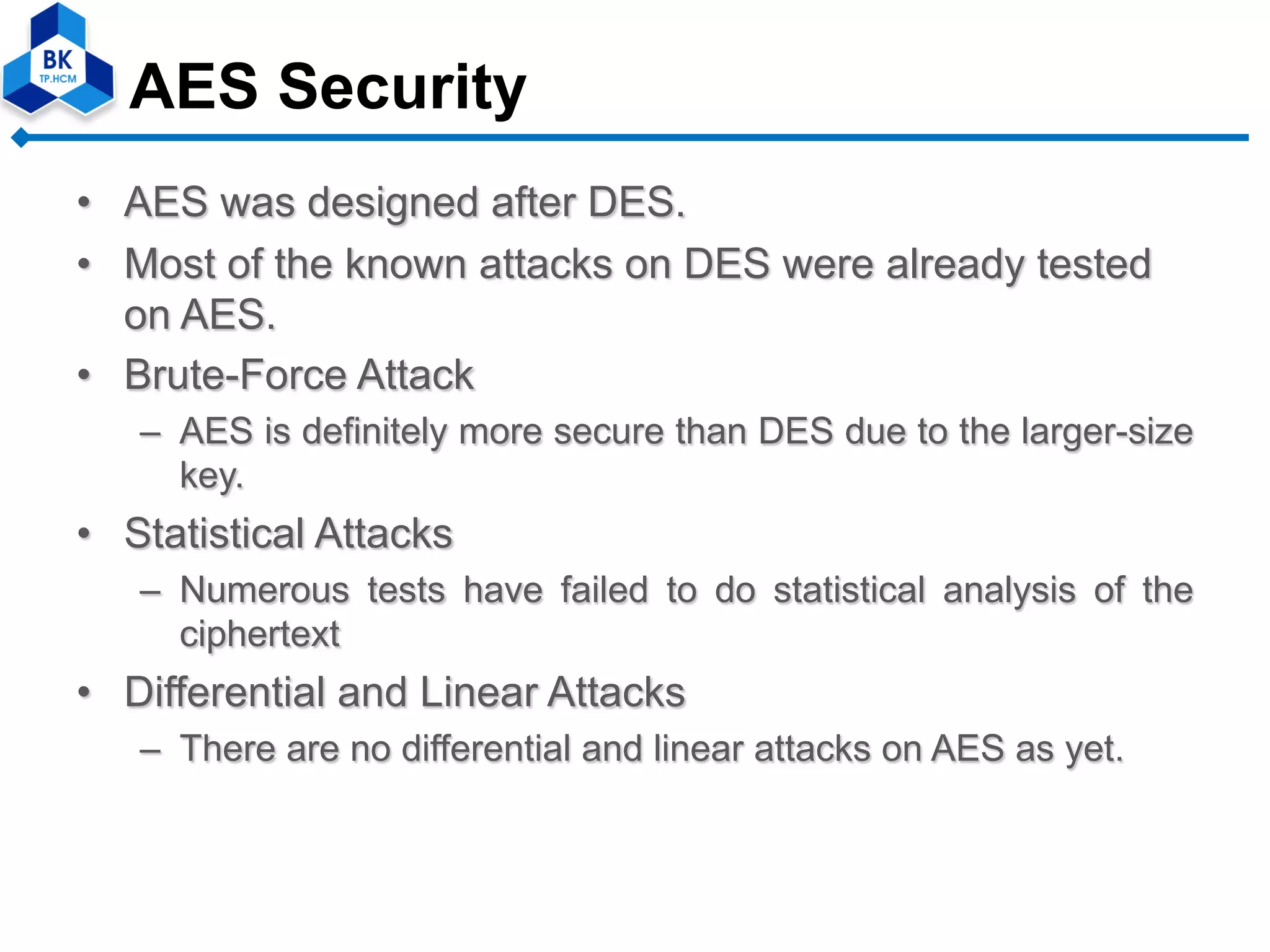 Modified Aes Algorithm Using Multiple S Boxes Ppt 