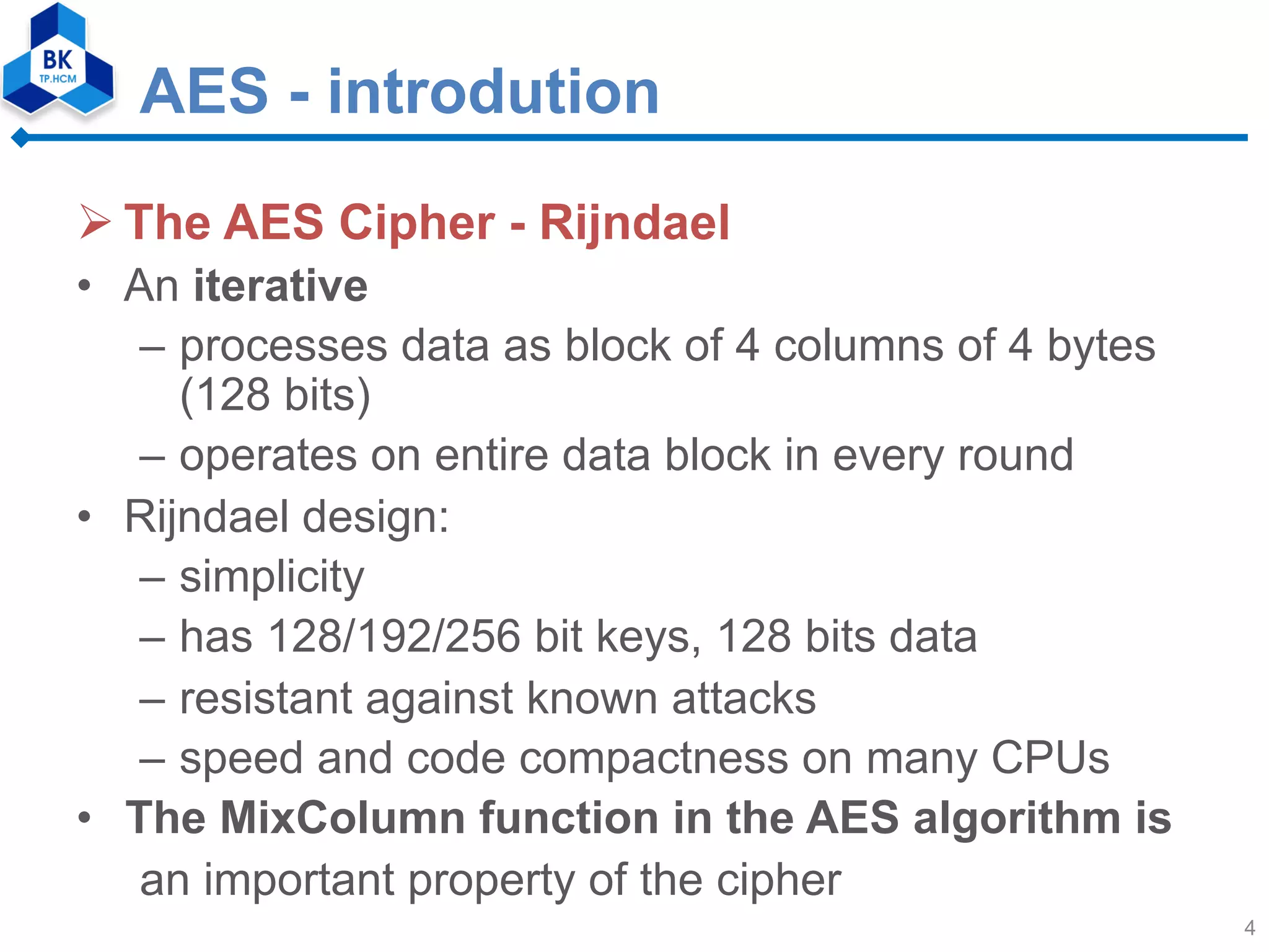 Modified Aes Algorithm Using Multiple S Boxes Ppt 4186