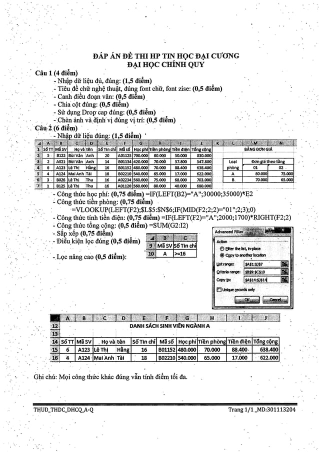 Tinhocdaicuong dhcq | PDF