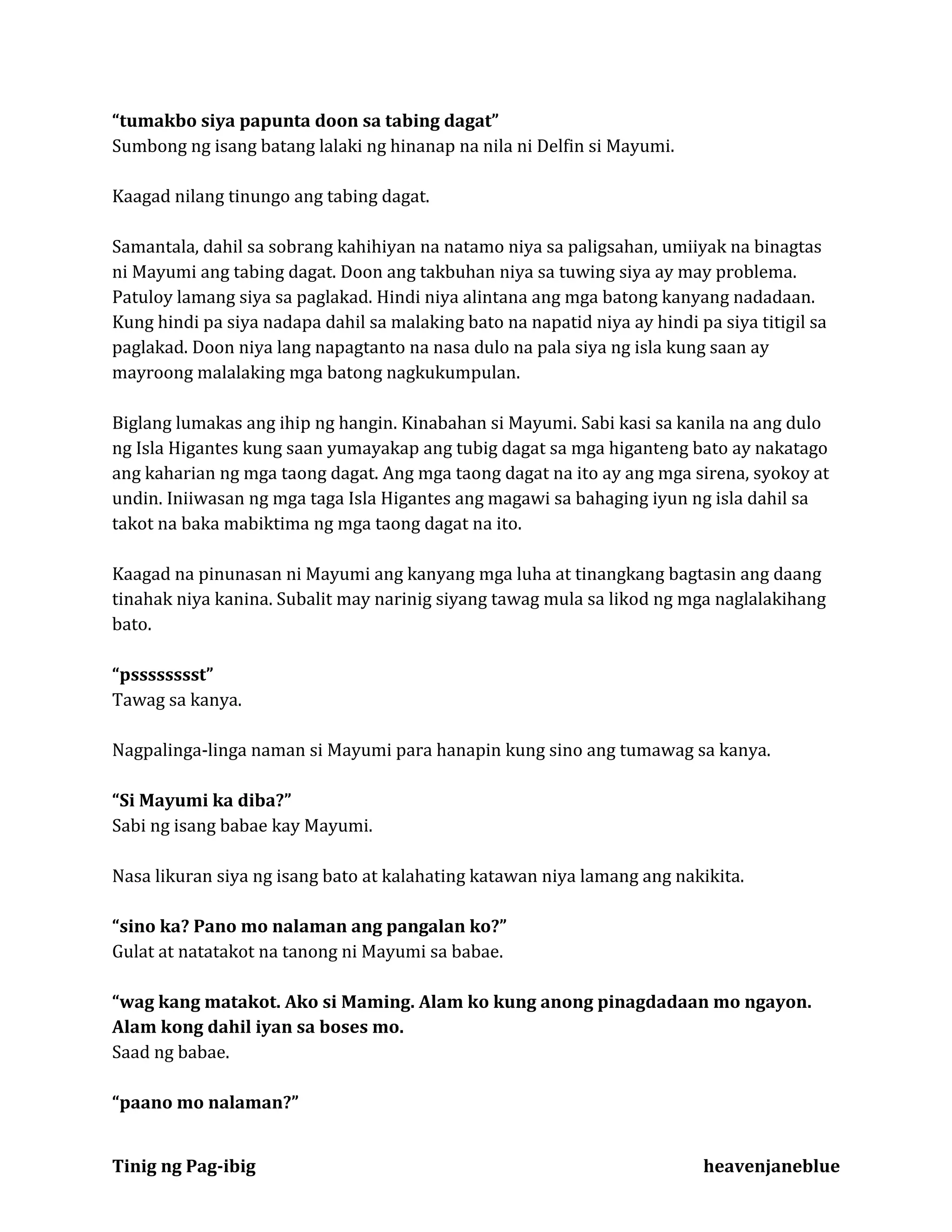 Tinig ng Pag-ibig (Short Story) | DOCX