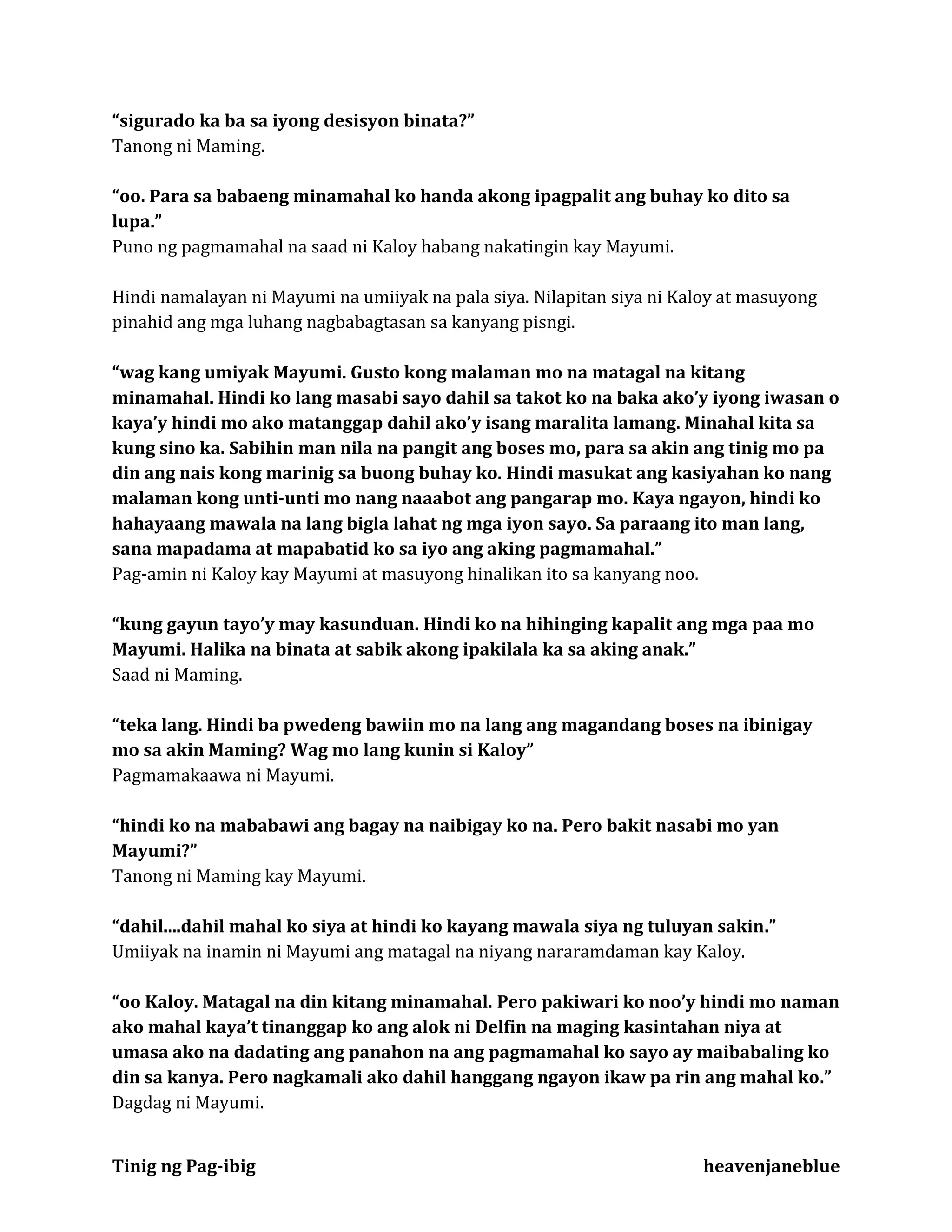 Tinig ng Pag-ibig (Short Story) | DOCX