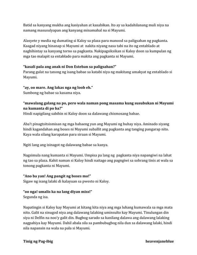 Tinig ng Pag-ibig (Short Story) | DOCX