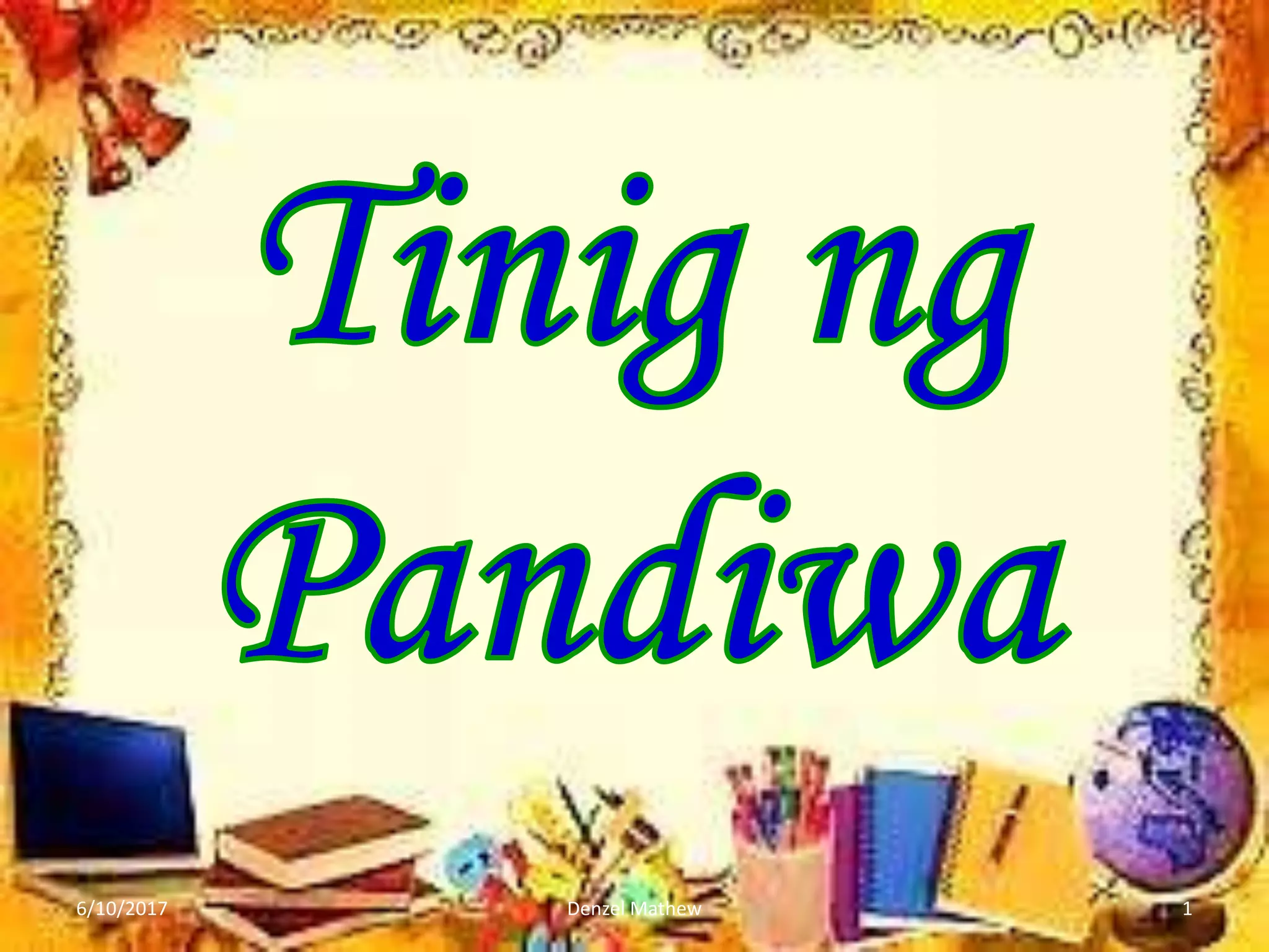 Tinig ng pandiwa | PPTX