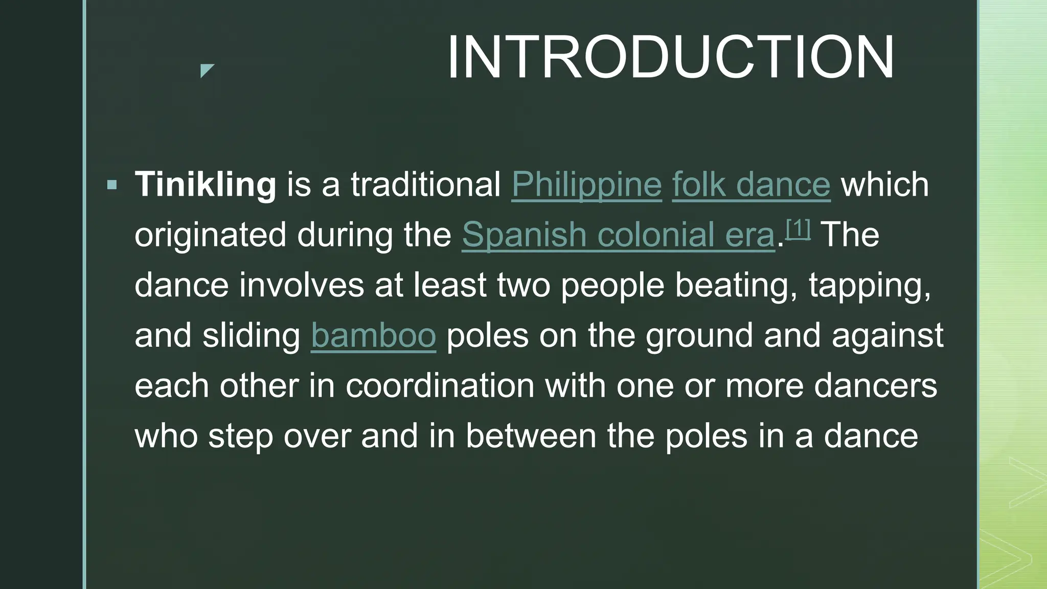 THE PHILIPPINE FOLK DANCE_TINIKLING GRADE 7 | PPTX