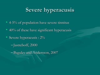 Tinitus and Hyperacusis | PPT