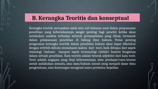 METODELOGI PENELITIAN TINJAUAN PUSTAKA KERANGKA TEORI DAN KONSEP.pptx