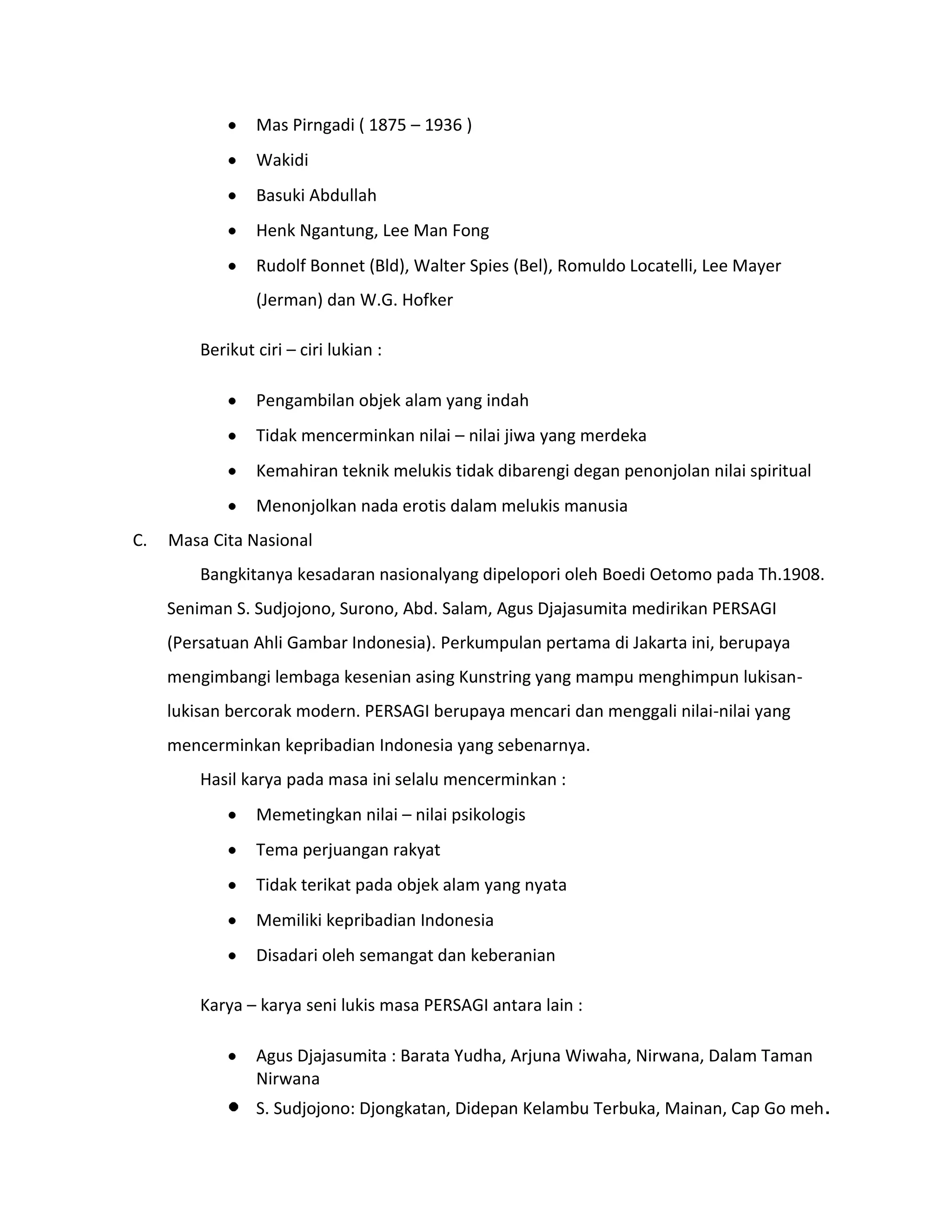 Tinjauan sejarah seni rupa di indonesia | DOCX