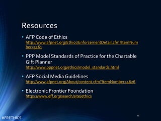 Ethics in Social Media Fundraising #Frethics | PPT