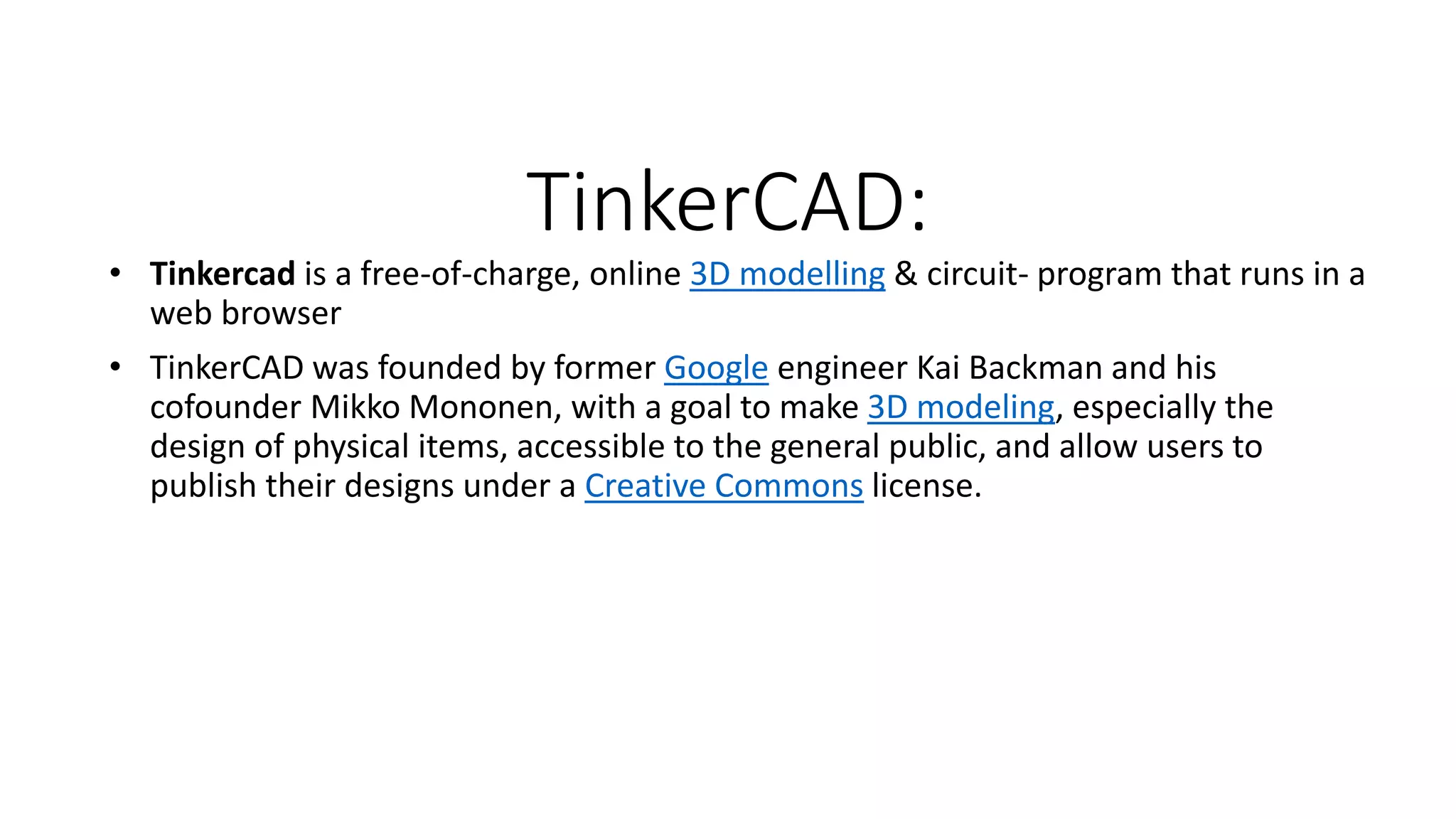 Tinker cad intro | PPTX