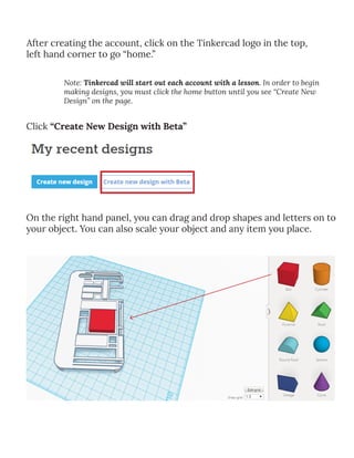 Tinkercad pdf tutorial | PDF