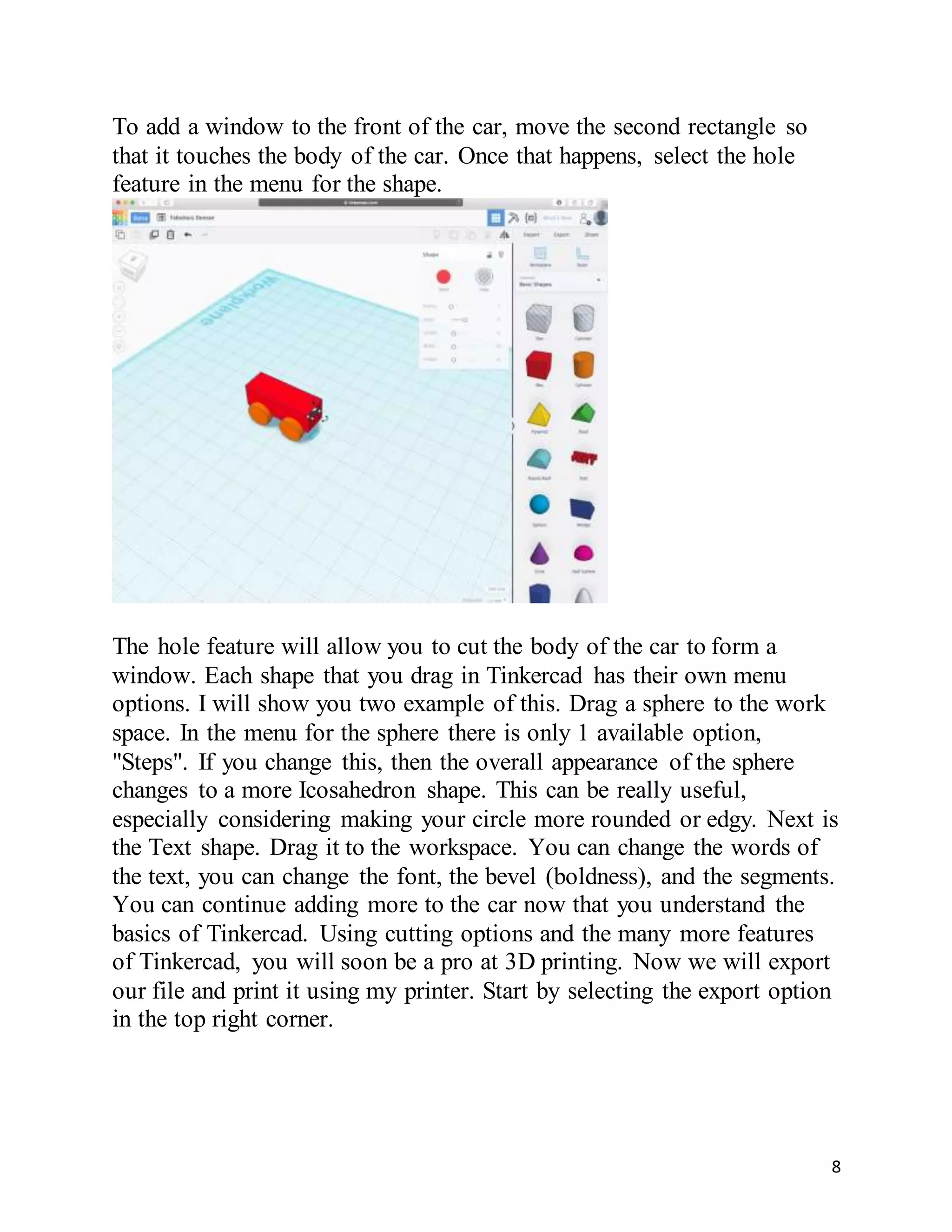 Tinkercad: The Basics | DOCX