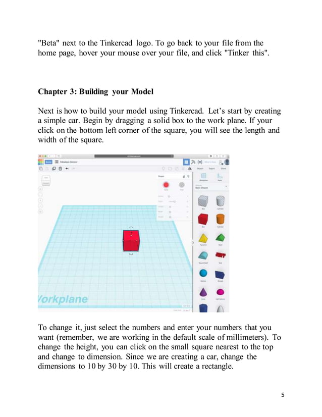 Tinkercad: The Basics | DOCX