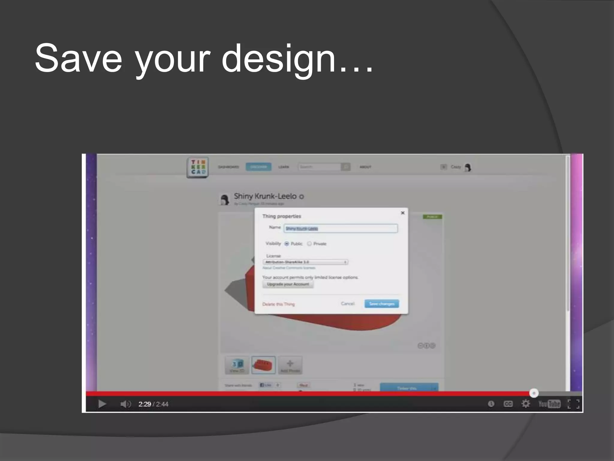 Tinkercad Tutorial- COM 250 | PPTX