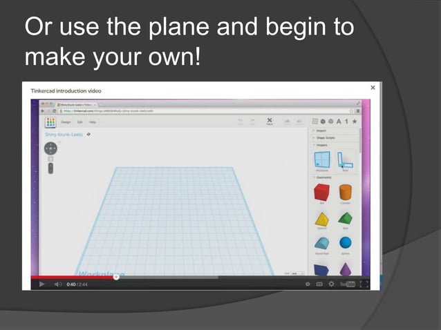 Tinkercad Tutorial- COM 250 | PPT