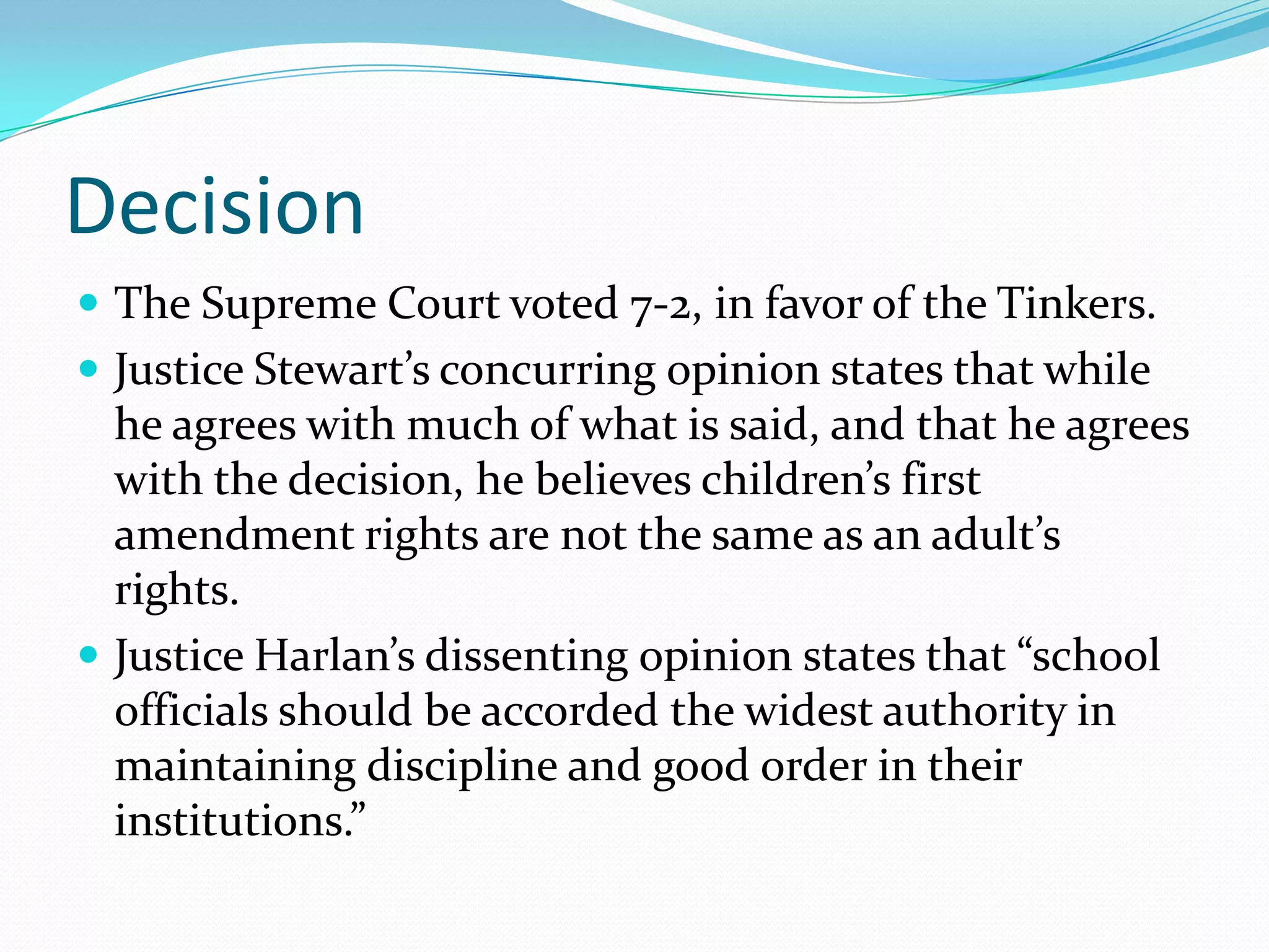 Tinker Vs. Des Moines | PPTX