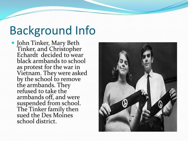 Tinker Vs. Des Moines | PPTX | Law