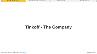Tinkoff: The Neobank of Russia | PDF