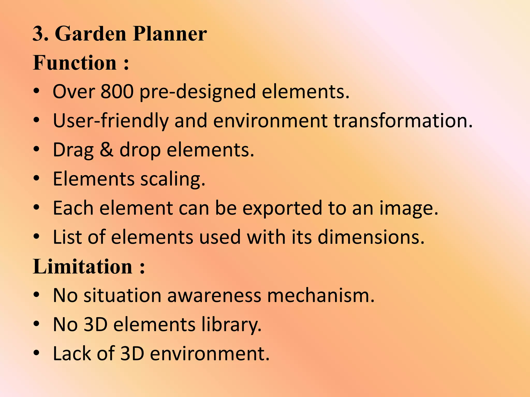 Computer aided design for landscape gardening | PPTX