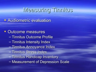 Tinnitus | PPT