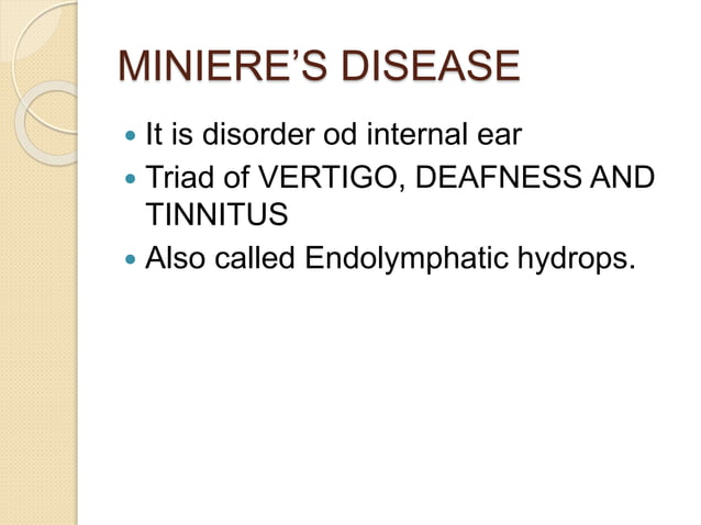 common Inner ear Disorders | PPTX | Ear, Nose and Throat Conditions ...