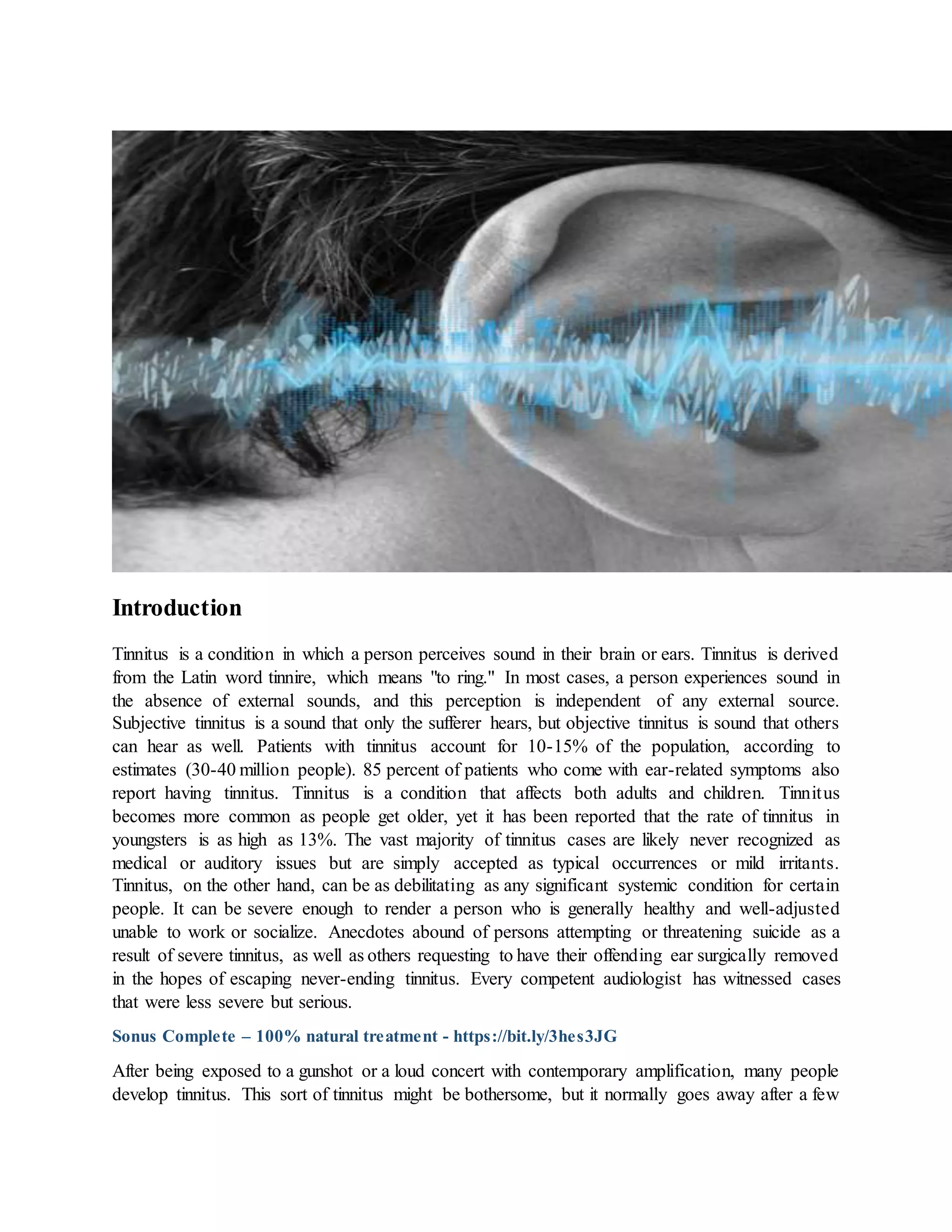 Tinnitus causes and symptoms | DOCX