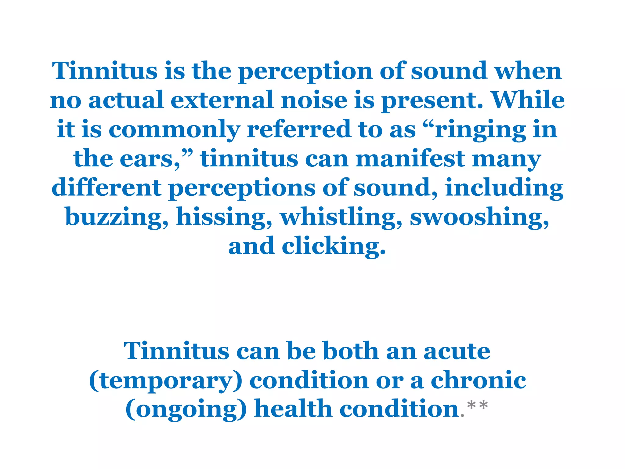 TINNITUS , cause , treatment.pptx