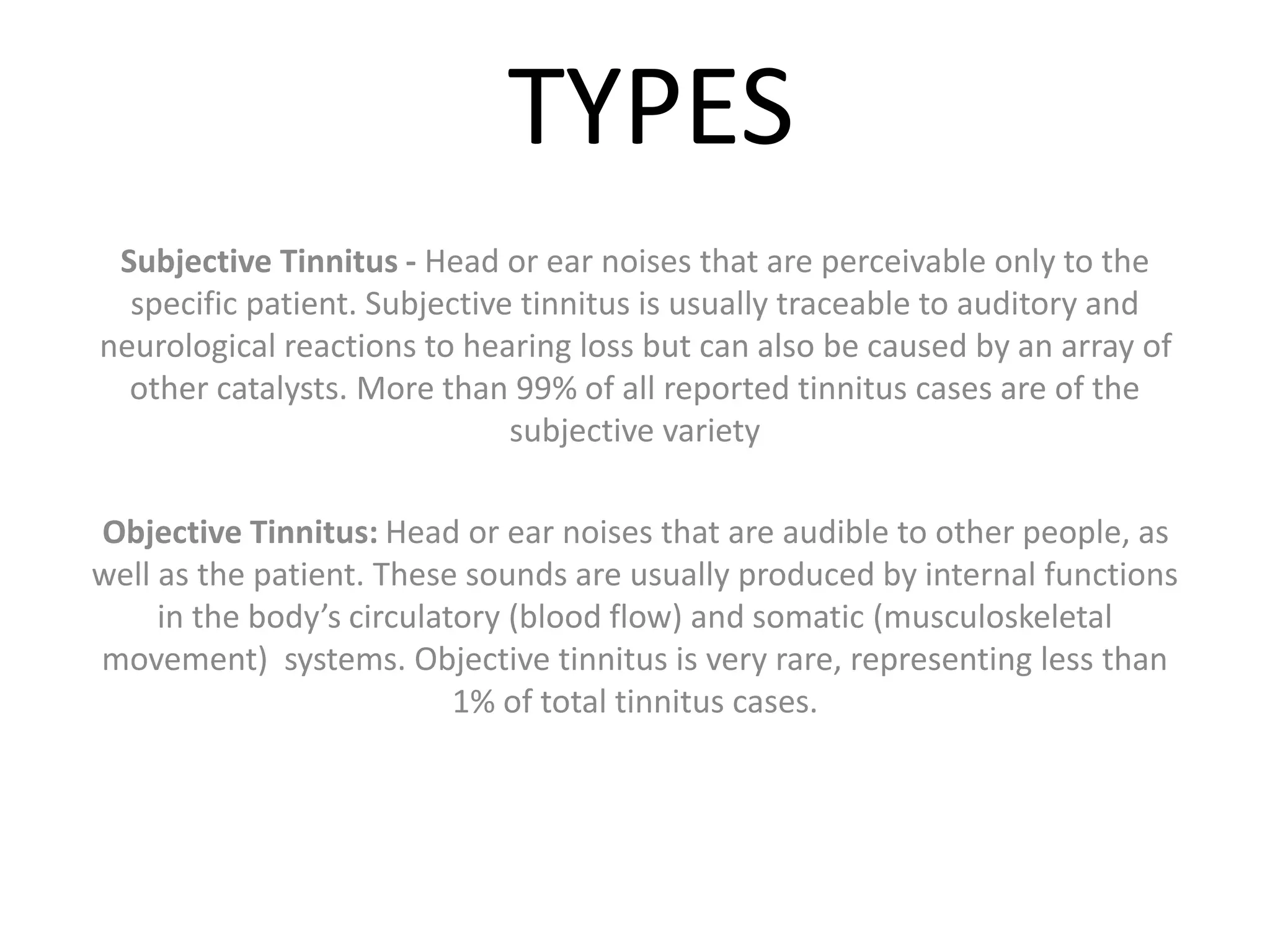 TINNITUS , cause , treatment.pptx
