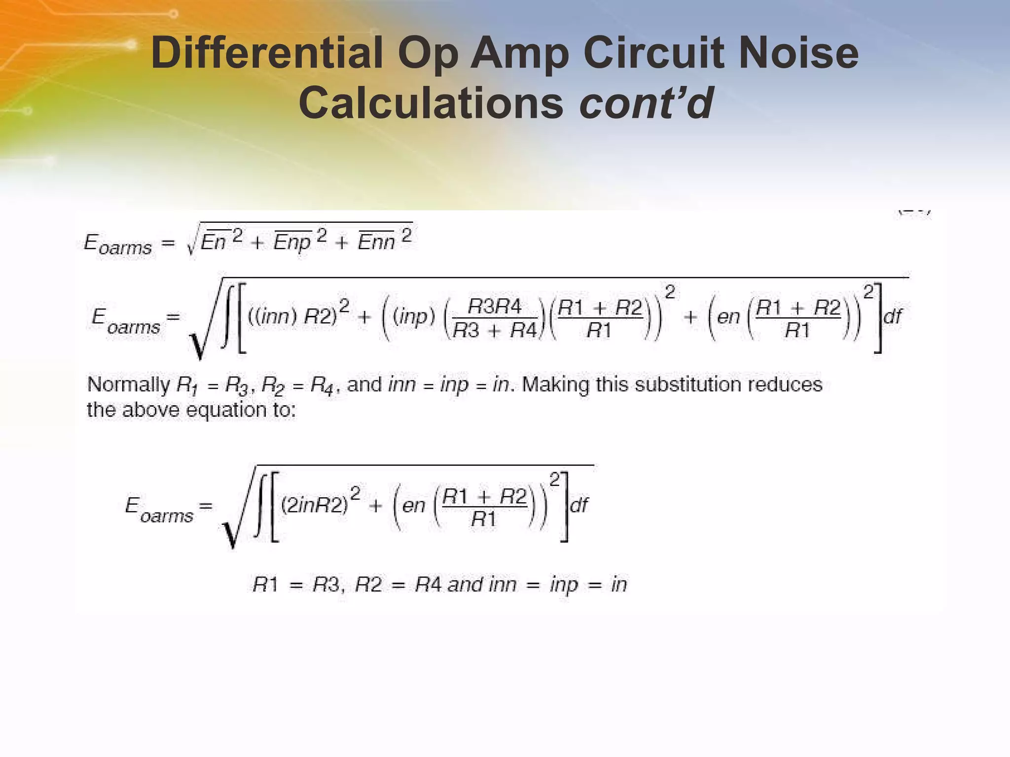 Noise Analysis in Op Amp | PPT