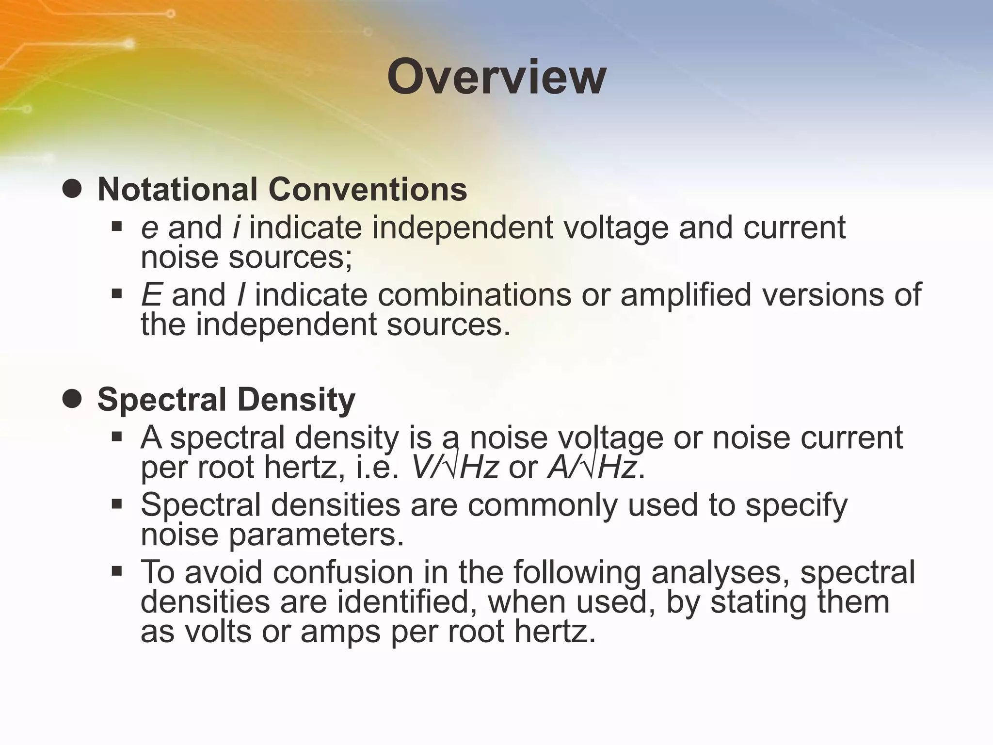 Noise Analysis in Op Amp | PPT