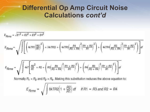 Noise Analysis in Op Amp | PPT