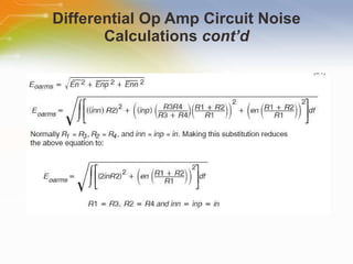 Noise Analysis in Op Amp | PPT