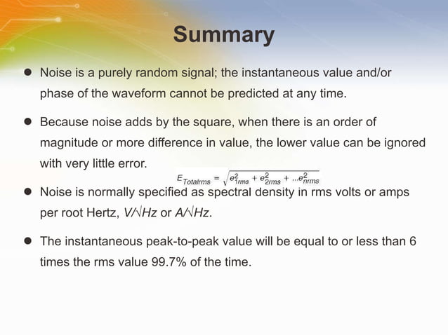 Noise Analysis in Op Amp | PPT