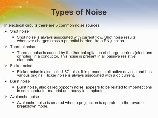 Noise Analysis in Op Amp | PPT