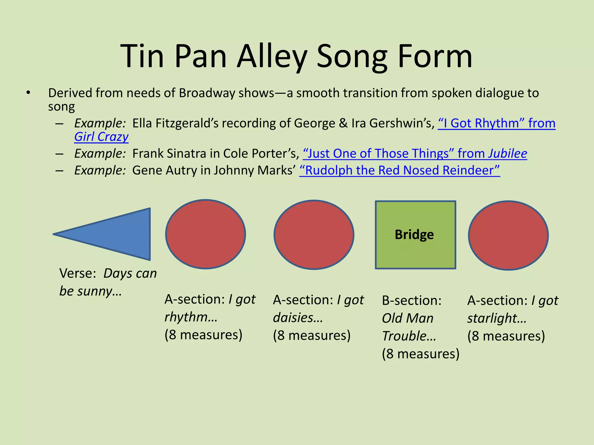 Tin Pan Alley Song Form | PPT