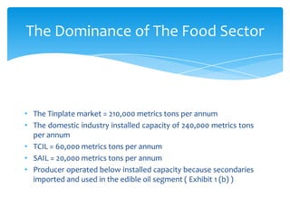 Tinplate company of india | PPTX | Food Industry | Industries