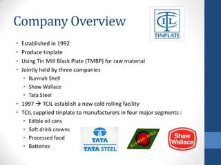 Tinplatee Company of India | PPT