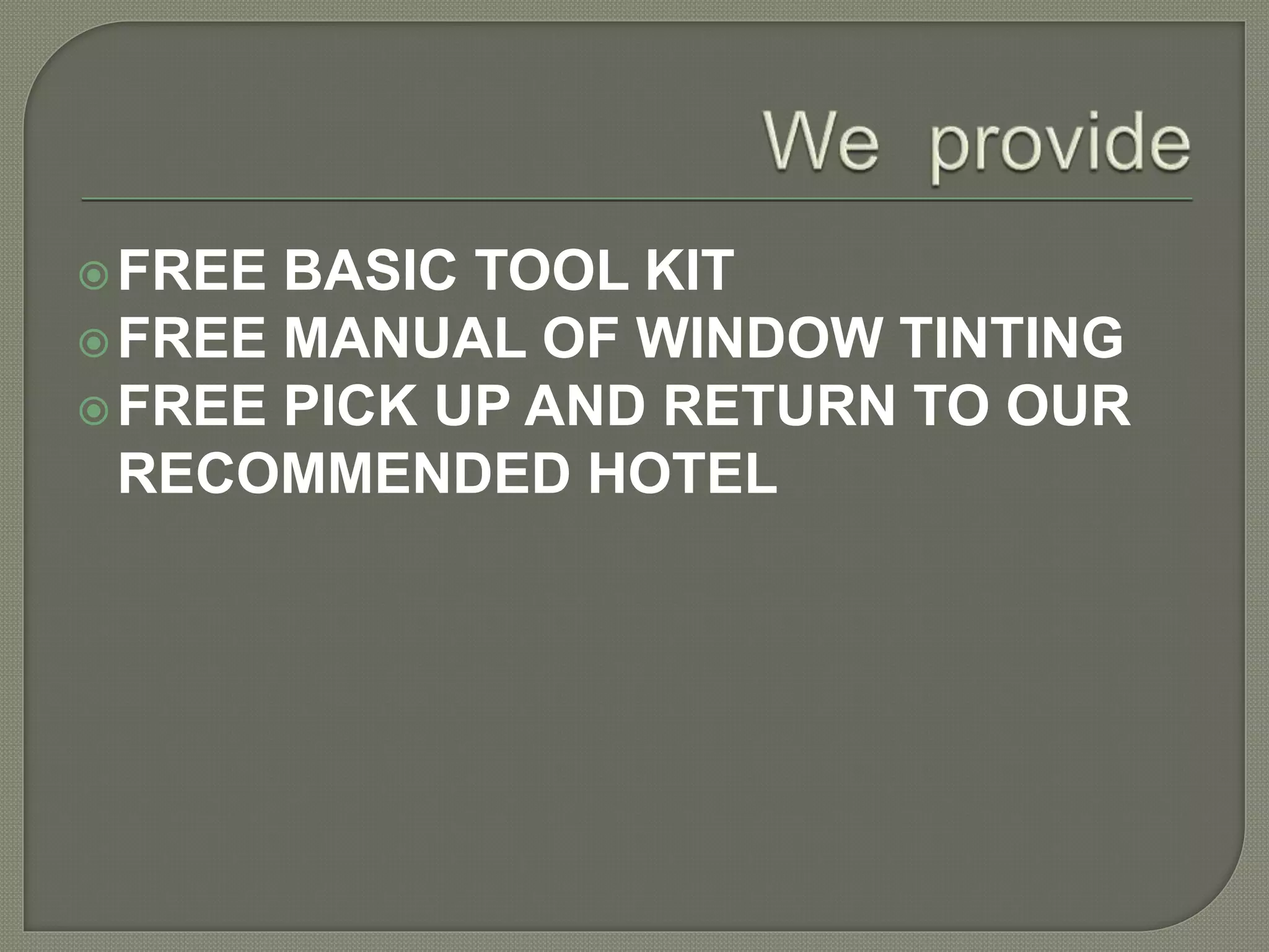 Window Tinting Class | PPTX