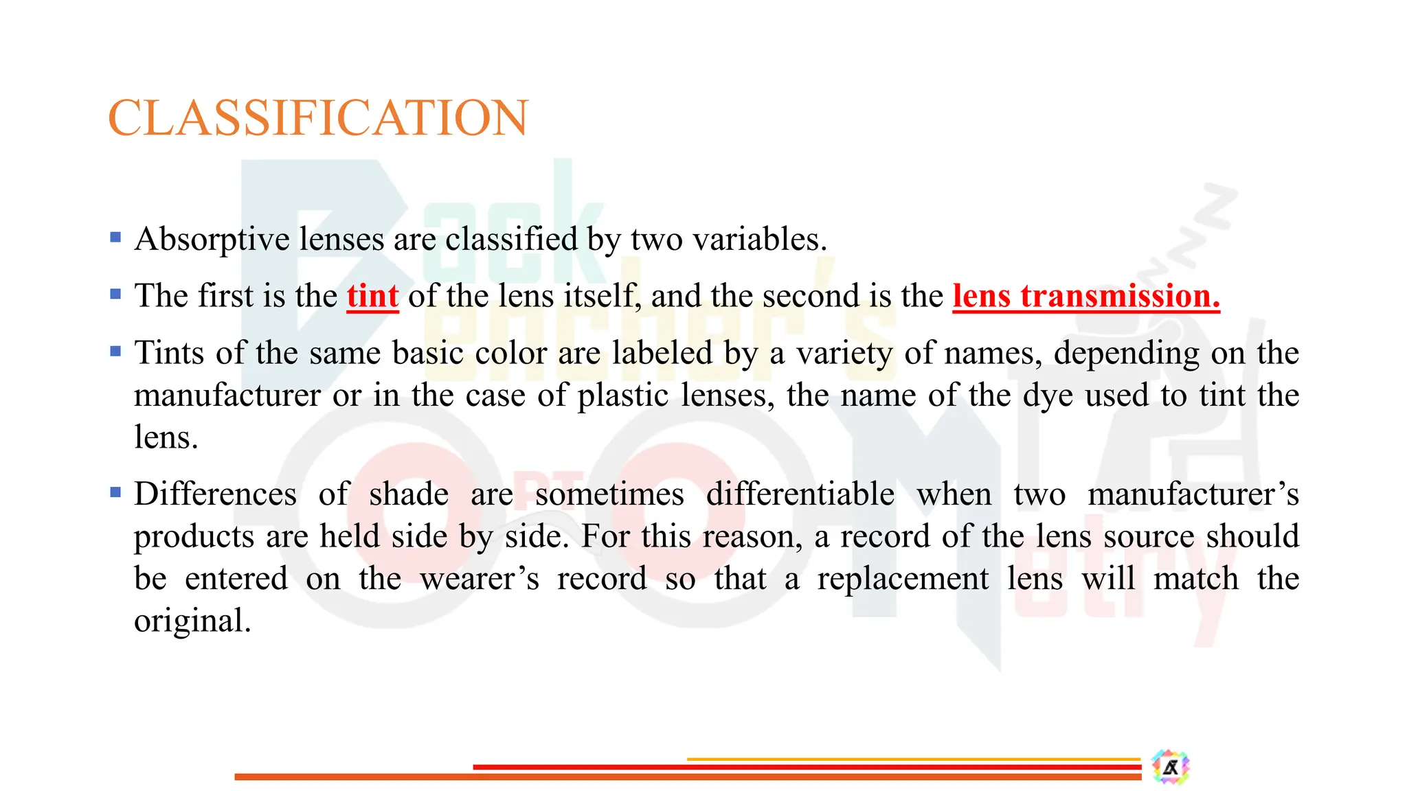 TINTED LENSES IN OPTOMETRY BY OPTOM.JITHIN JOHNEY | PPTX