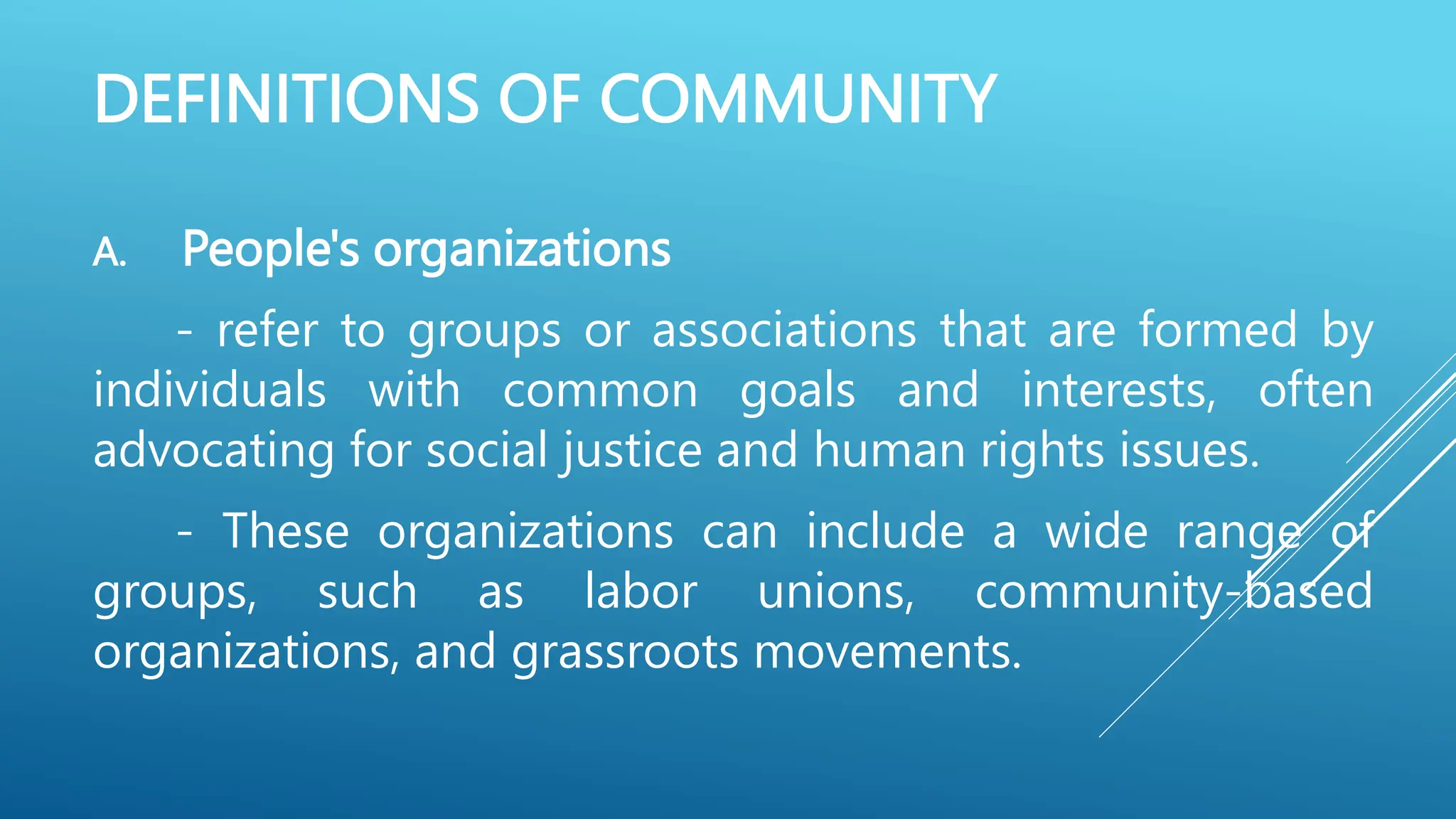 Concepts of Community in various perspectives | PPTX