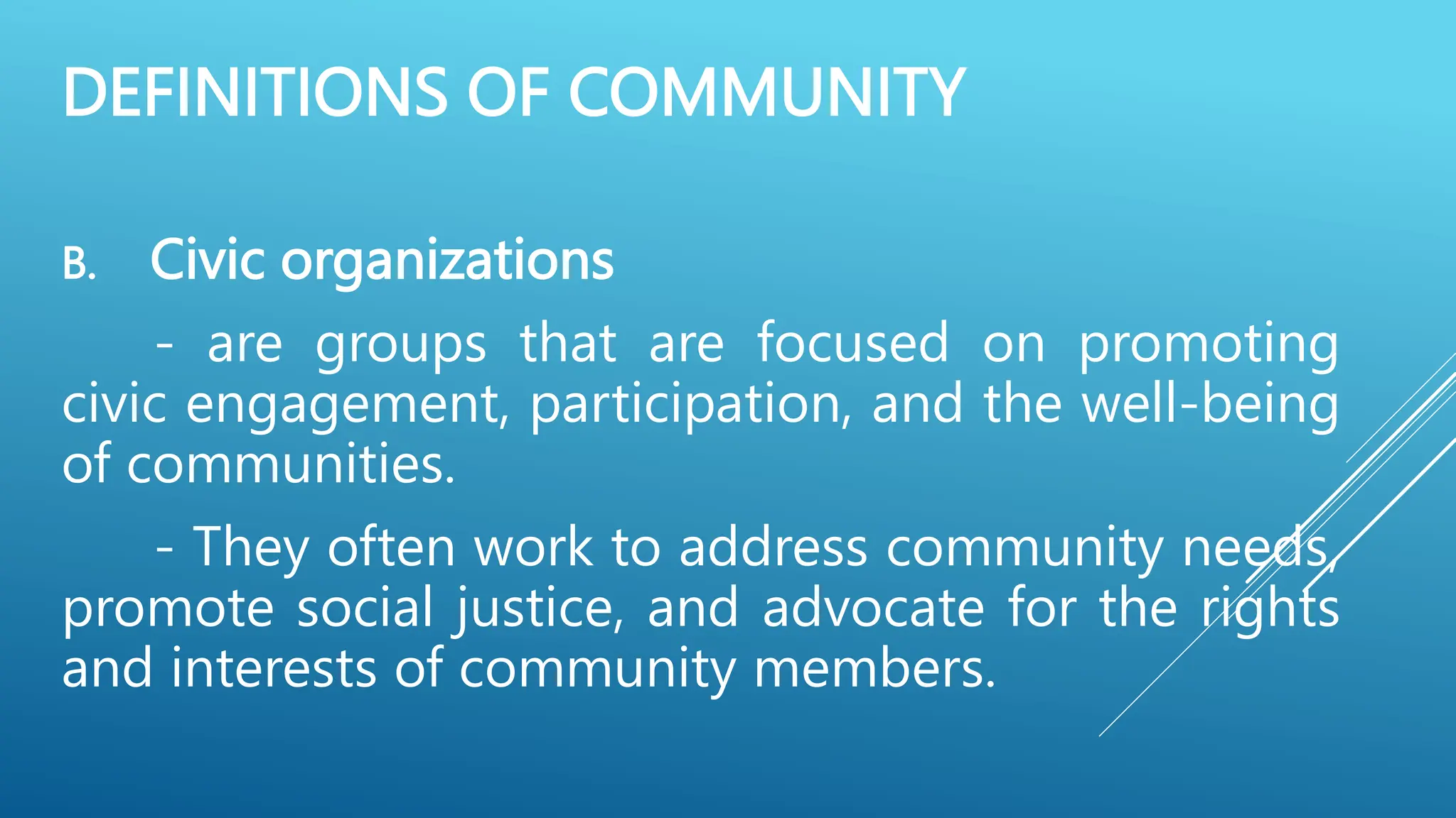 Concepts of Community in various perspectives | PPTX