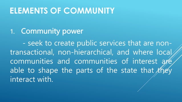 Concepts of Community in various perspectives | PPTX