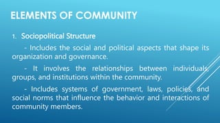 Concepts of Community in various perspectives | PPTX