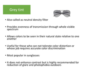 Tints and filter for patients with low vision | PPTX