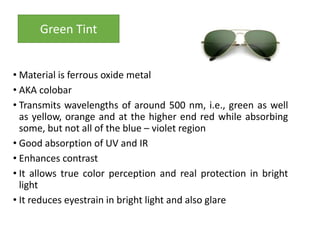Tints and filter for patients with low vision | PPTX