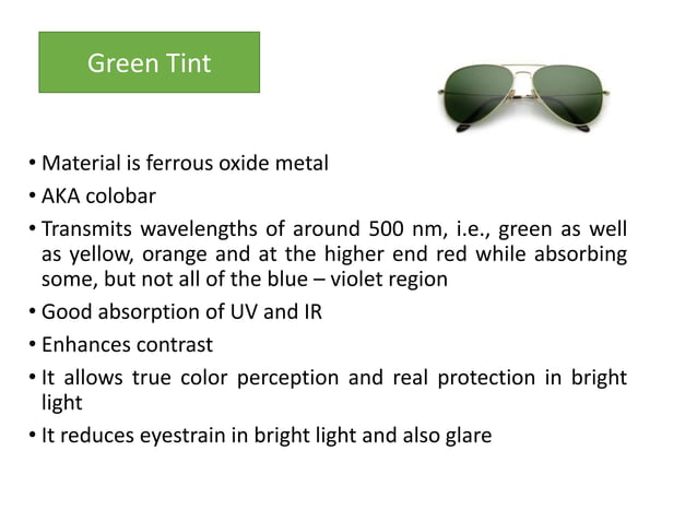 Tints and filter for patients with low vision | PPTX