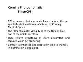 Tints and filter for patients with low vision | PPTX